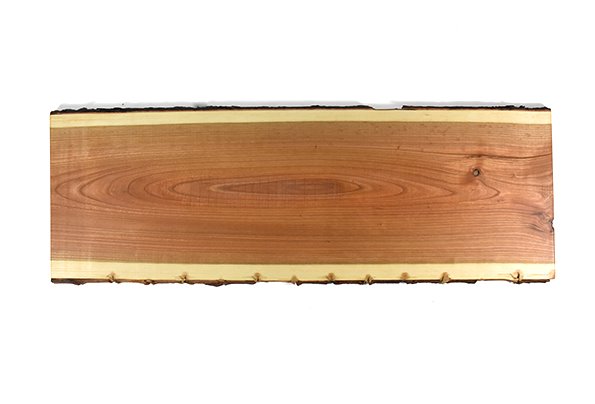 Large live edge rectangular wood serving board