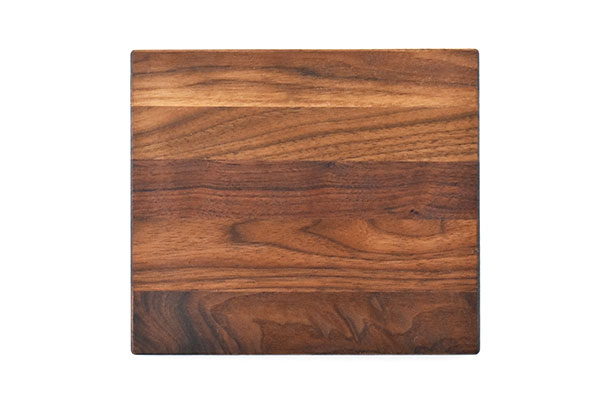 Mini wood cutting board with rounded corners and edges