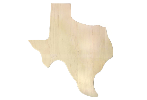 Texas state shape cutting board
