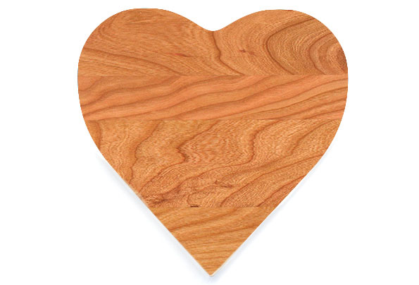 Novelty heart shaped cutting board