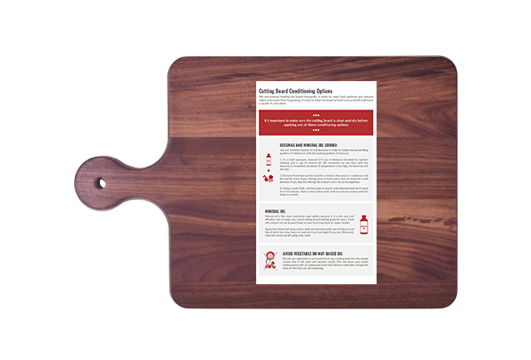 Cutting board with rounded handle